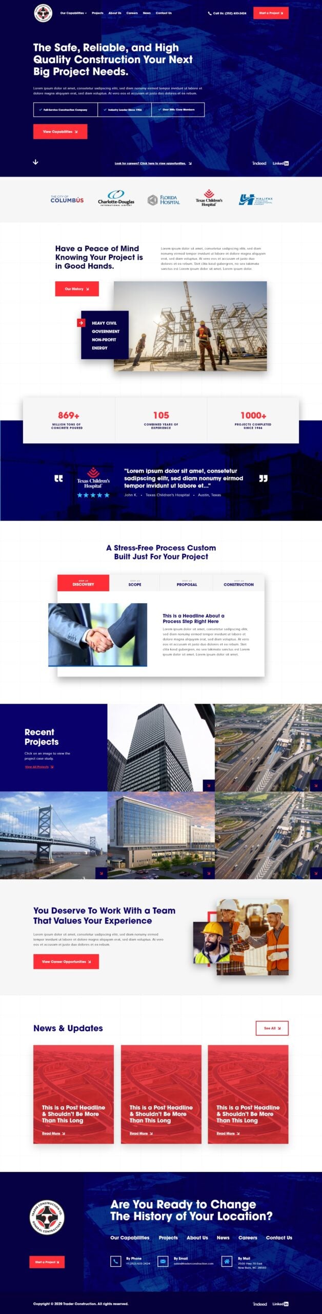 Construction Contractor Website Design (19 Examples)