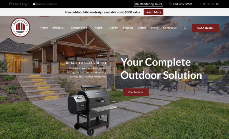 5 Patio & Outdoor Living Website Design Inspirations | Hook Agency