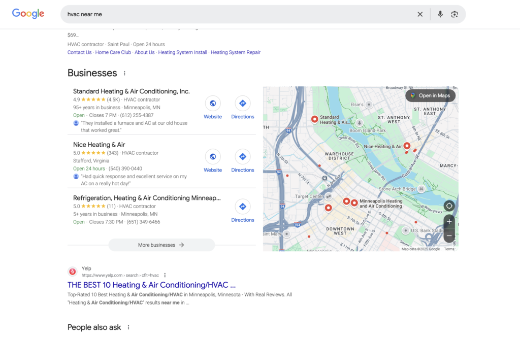 HVAC Google Maps SEO Services | GMB Map Ranking